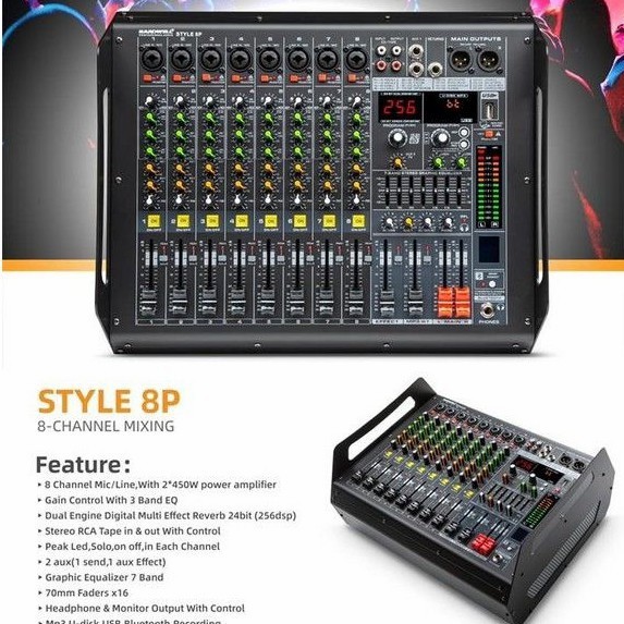 Jual Power Mixer 8 Channel HARDWELL STYLE 8P Original Power Mixer ...