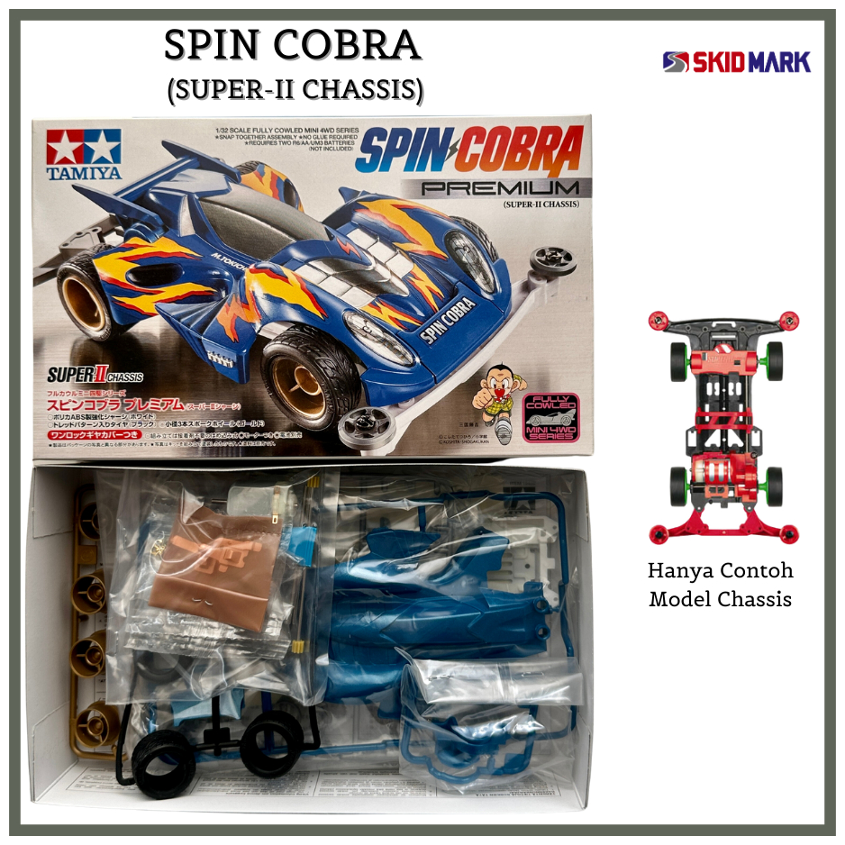 Jual Mobil Rakit Tamiya Mini 4WD - Spin Cobra Super II Chassis ...