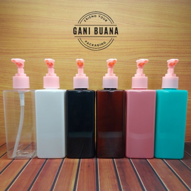 Jual BOTOL PUMP 250ML KOTAK VARIAN WARNA TUTUP PUMP CLIP PING/BOTOL PUMP 250ML PET | Shopee ...