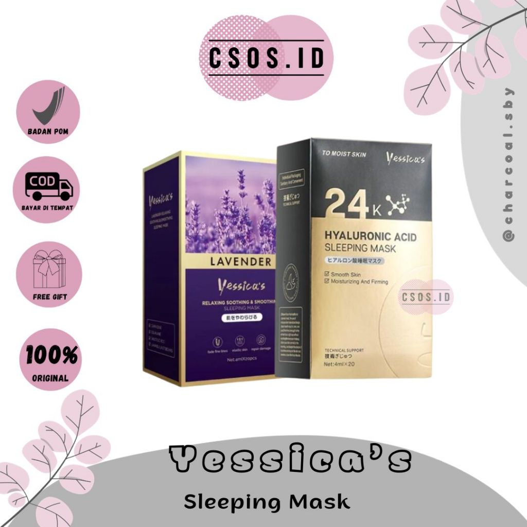 Jual 1 BOX - Yessica Sleeping Mask Yessica's 24K Hyaluronic Acid ...
