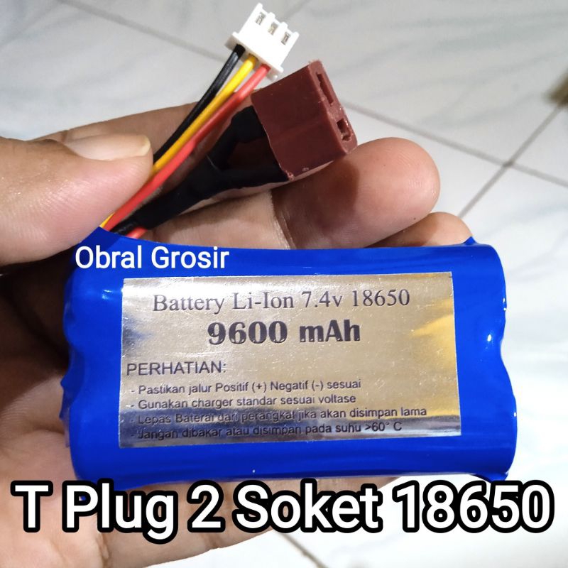 Jual Baterai RC 3 Pin 7.4 7,4 v Volt 18650 14500 Soket 3pin Multi Jst ...