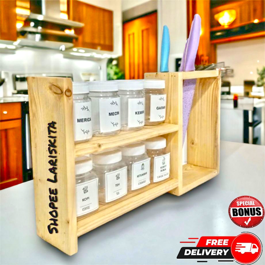 Jual Rak Toples Bumbu Kombinasi Rak Pisau | Shopee Indonesia