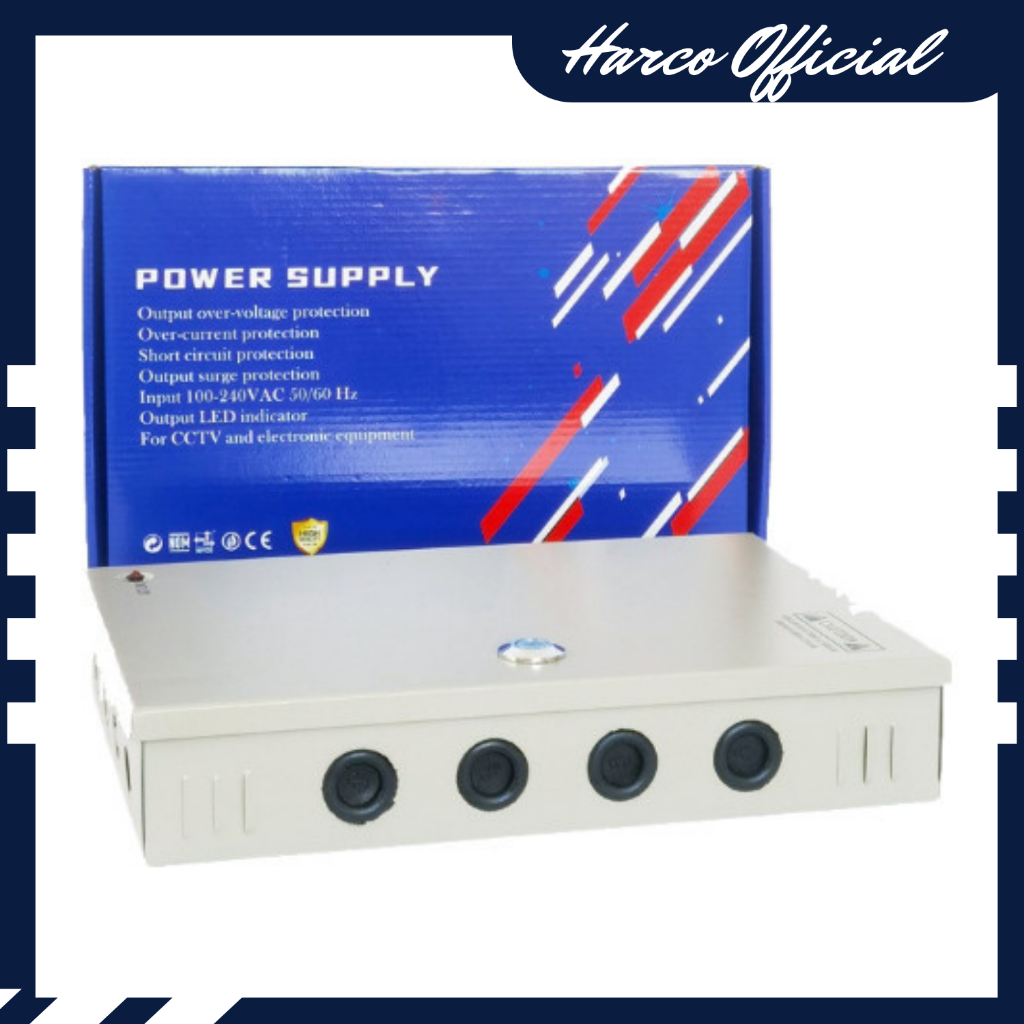 Jual ( GARANSI 1 TAHUN ) POWER SUPPLY CCTV 12V 30A BOX TRAVO CCTV ...