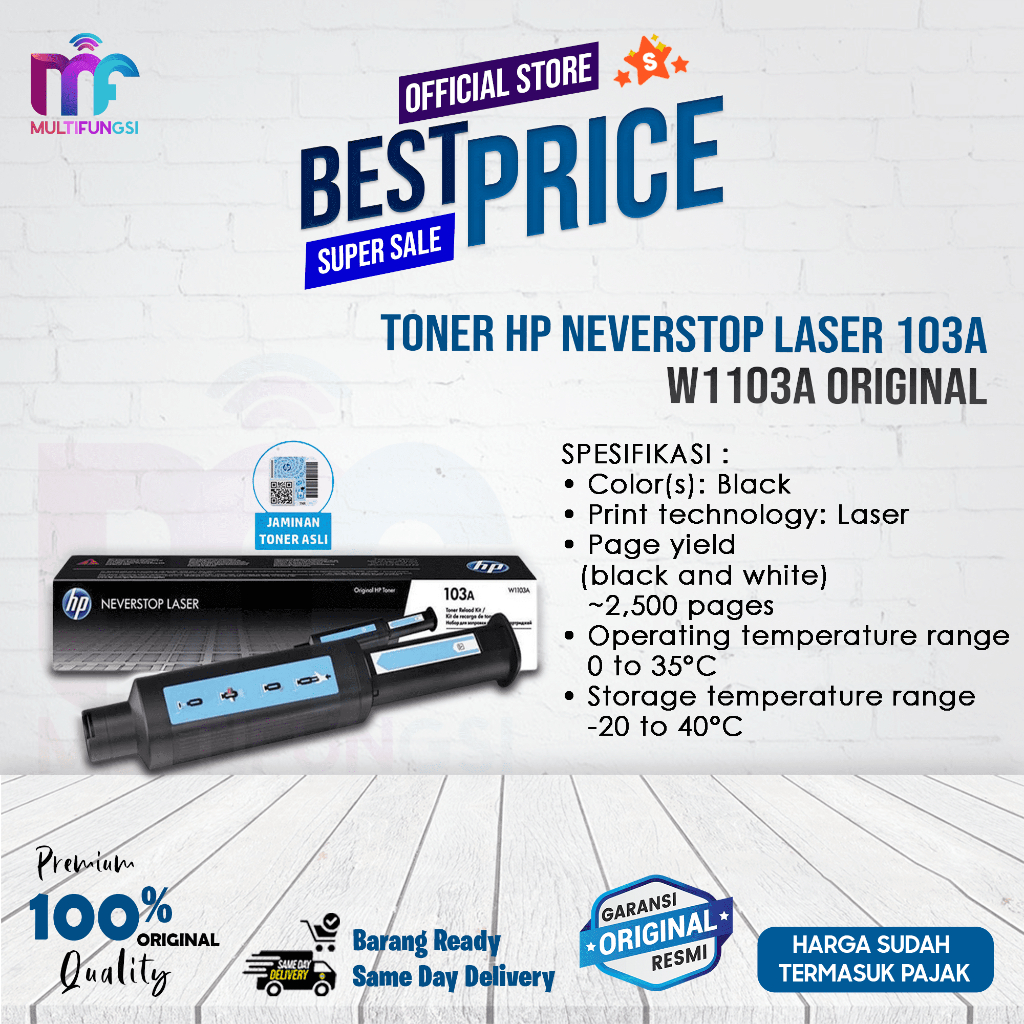 Jual Toner HP Neverstop Laser 103A W1103A Original | Shopee Indonesia