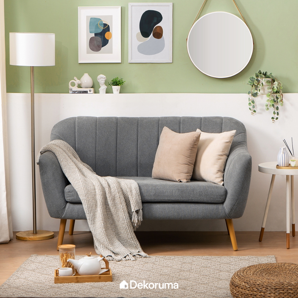 Jual Dekoruma Jun Sofa Tamu Minimalis 2 Dudukan Abu Muda - Sofa 2 ...