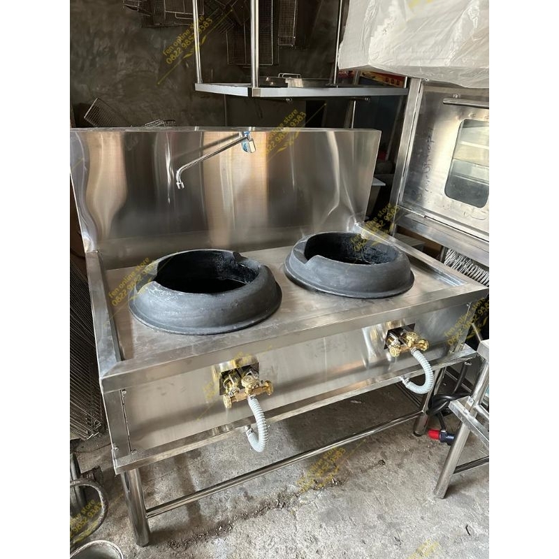 Jual Kompor Kwali Range 2 Tungku High pressure stainless steel | Shopee ...