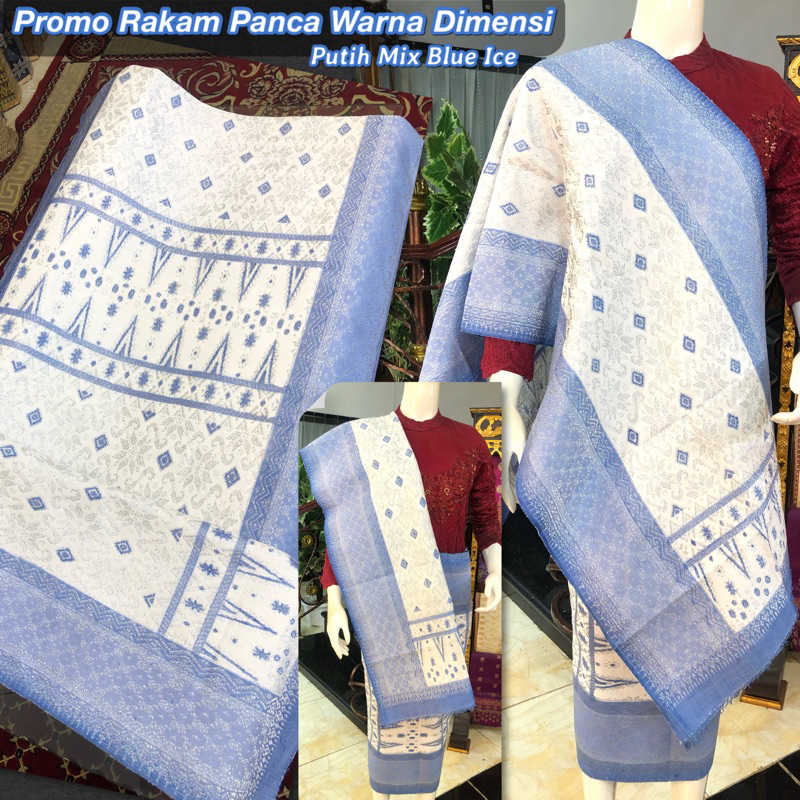 Jual Exclusive Songket Rakam Dimensi ORI /Blue Ice /songket tenun asli ...
