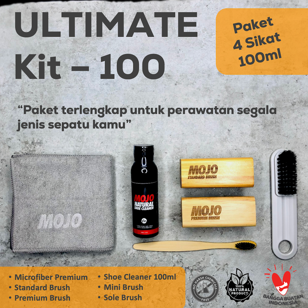 Jual Ultimate Kit (4 Sikat) - MOJO Shoe Cleaner / Cairan pembersih ...
