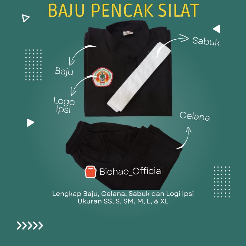 Jual Baju Silat - Pencak Silat Lengkap (Baju, Celana, sabuk, logo ipsi ...
