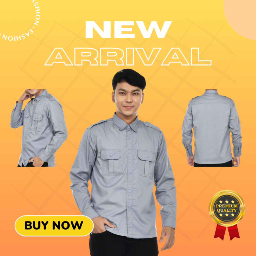 Jual Baju Kemeja PDL Lengan Panjang Pria - Seragam Pakaian Kerja Dinas Lapangan Outdoor Gunung ...