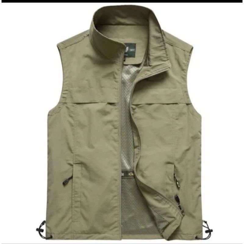Jual Jaket Rompi Pria / Rompi Pria wanita Outdoor Anti angin Anti Air ...