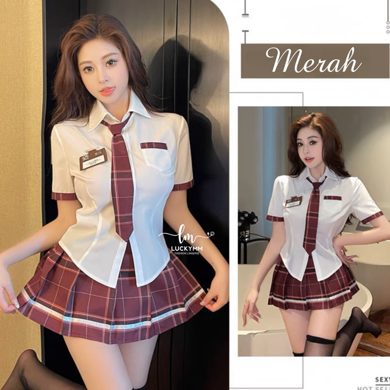 Jual Belanja Hore3z3Yn Luckymm Sexy Lingerie Cosplay School Uniform ...