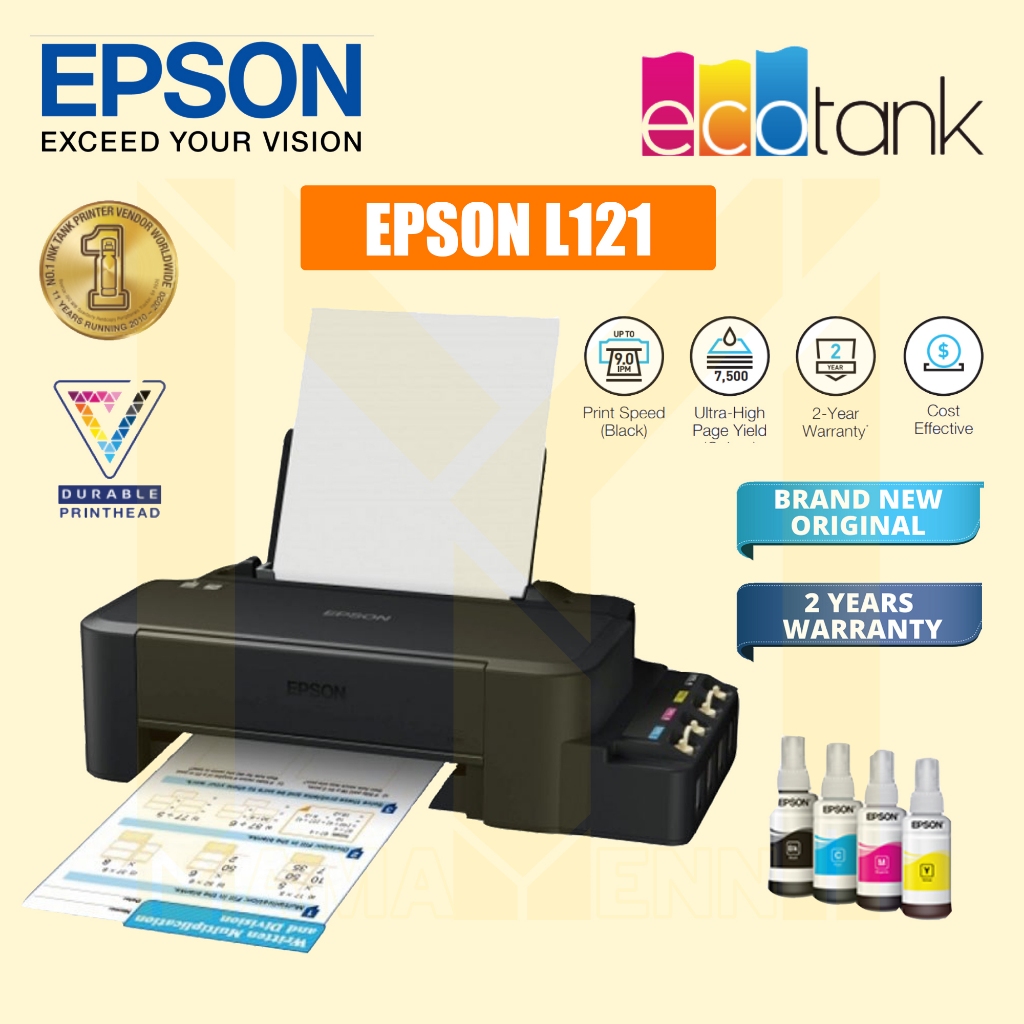 Jual Printer EPSON EcoTank L121 Ink Tank A4 / Pengganti L120 | Shopee Indonesia