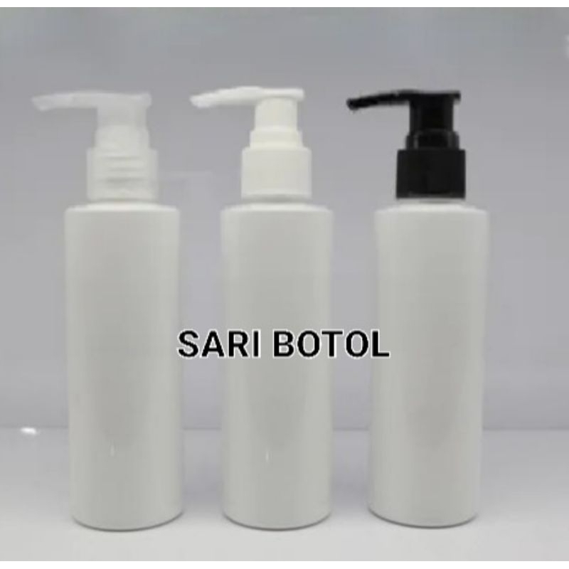 Jual BOTOL PUMP 150 ML LOTION PUTIH WHITE PLASTIK POMPA RF 150ML WADAH | Shopee Indonesia