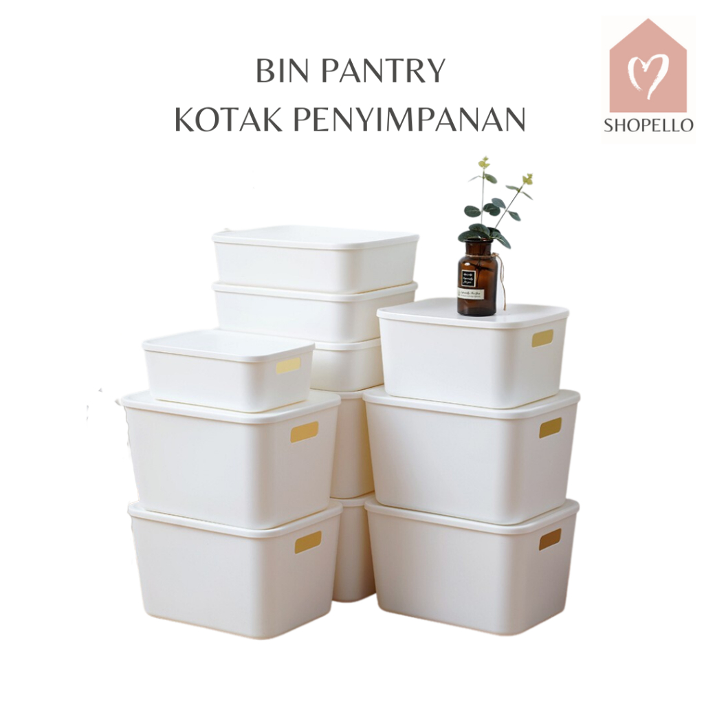 Jual Shopello Storage Box Kotak Penyimpanan Bin Pantry dengan Penutup ...