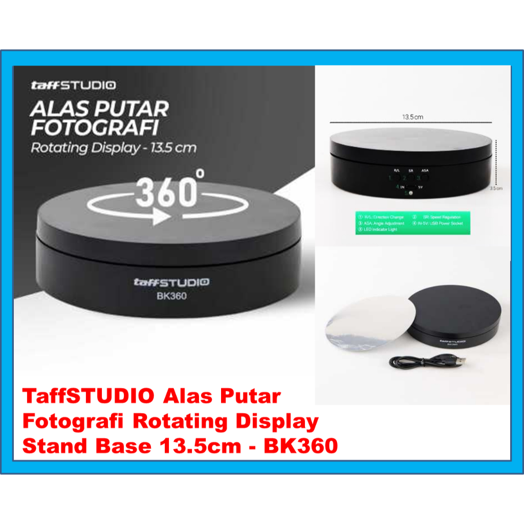 Jual ALAT FOTO ROTATING Display Stand Base 13.5cm / TaffSTUDIO Alas ...