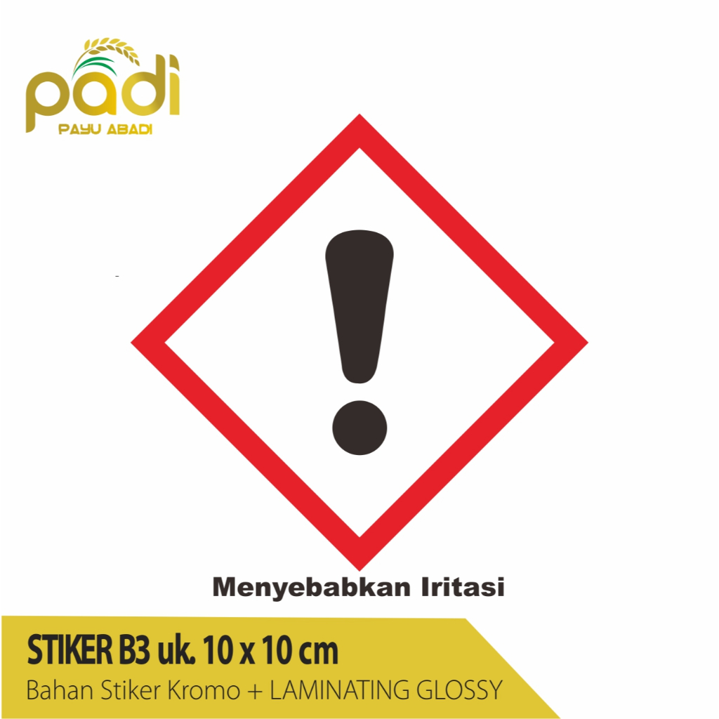 Jual Stiker Simbol B3 LAMINATING Uk.10x10 Harga Per pcs - MODEL 1 ...