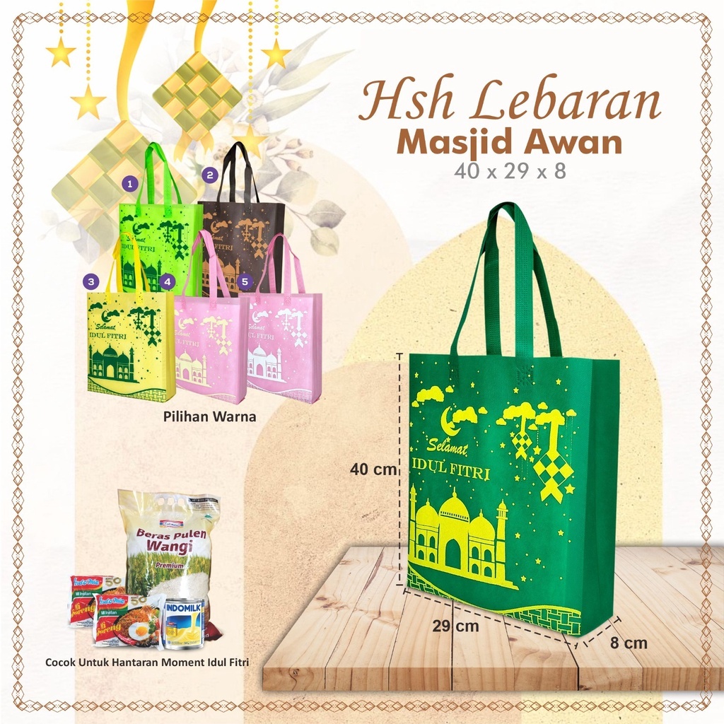 Jual Tas Spunbond Lebaran Idul Fitri Goodie Bag Idul Fitri Lebaran Tas Hari Raya Idul Fitri ...