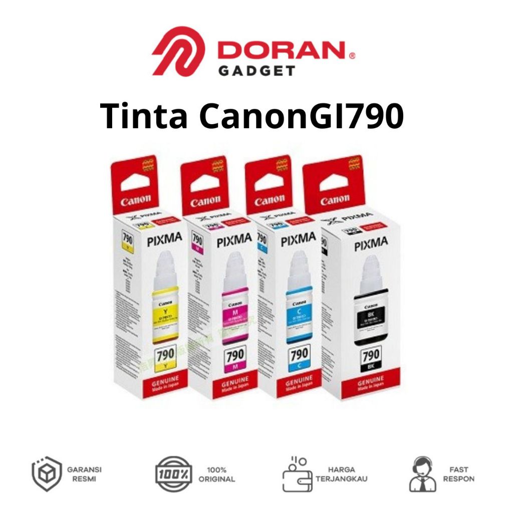 Jual Tinta Canon GI790 GI-790 Refill Printer G1000 G1010 G2010 Original ...