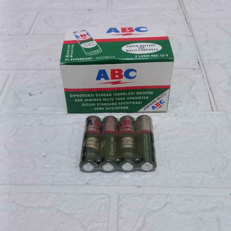 Jual BATERAI ABC AA 4 PCS | Shopee Indonesia