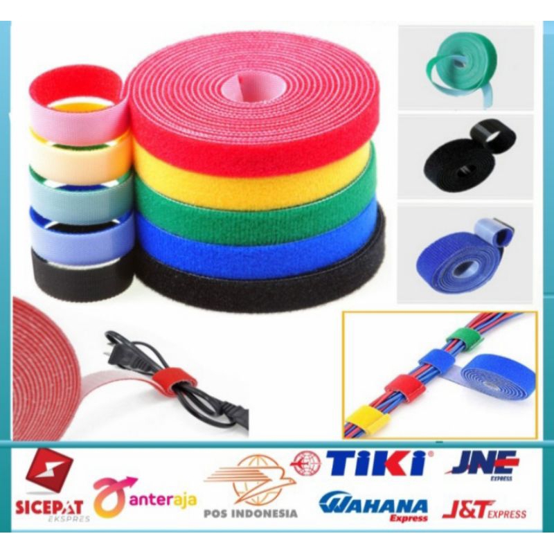 Jual Cable Organizer Velcro Strap / Pengikat Perekat Klip Kabel Serba ...