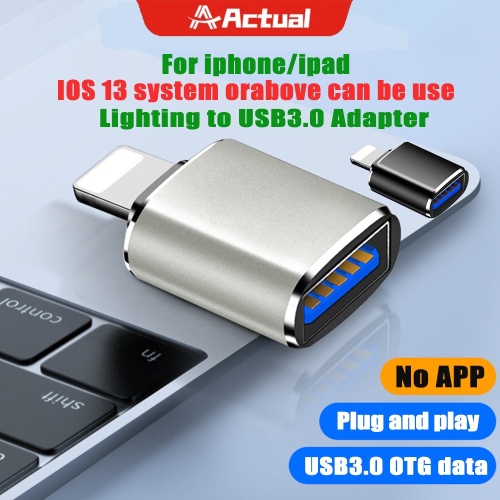 Jual Actual【COD】OTG iPhone Lightning To USB 3.0 Converter Adapter/ OTG ...