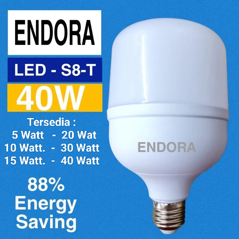 Jual LAMPU LED CAPSUL ENDORA PUTIH - LAMPU LED BOHLAM ENDORA WATT ...