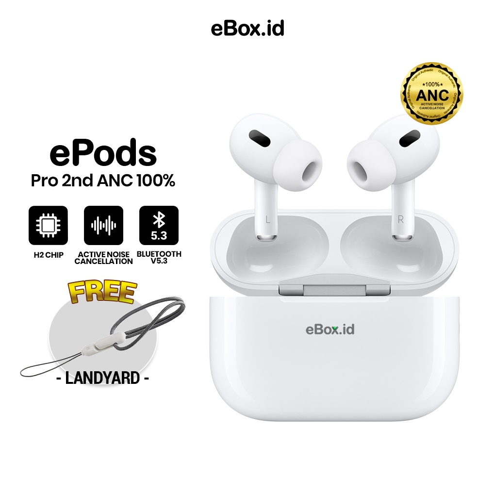 Jual eBox ePods Pro 2nd ANC 100% TWS Earphone Headset Bluetooth MB Pods ...