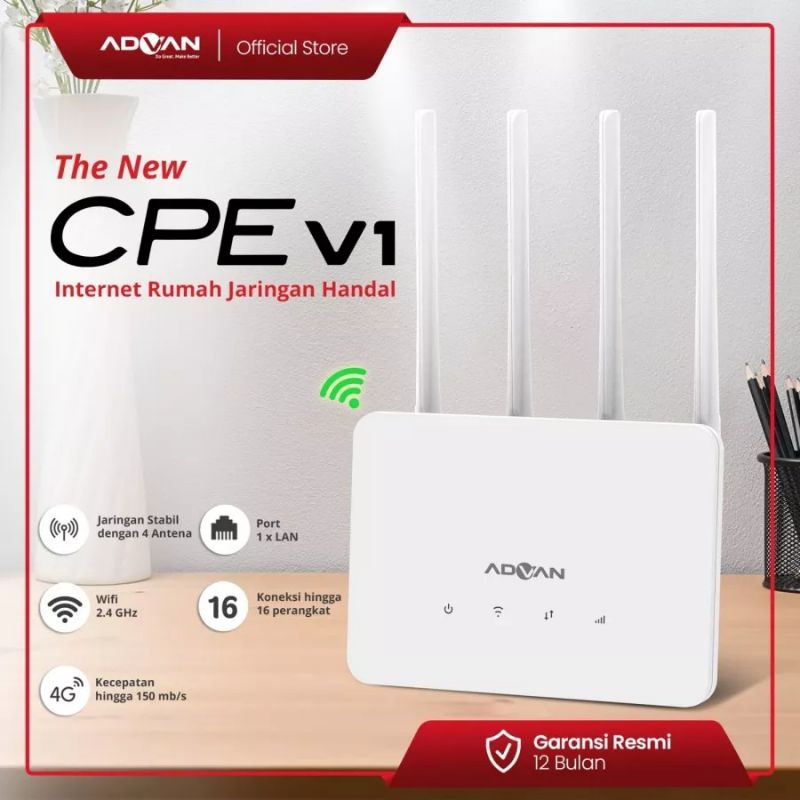 Jual Advan CPE V1 Modem WiFi 4G LTE Router Internet - UNLOCK ALL ...