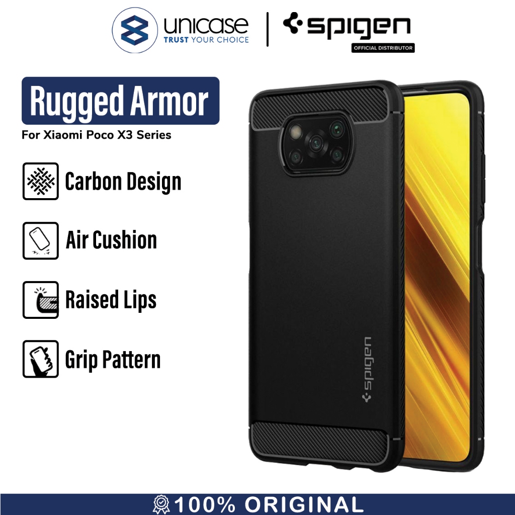 Jual Case Xiaomi Poco X3 PRO / X3 NFC Spigen Rugged Armor Carbon ...