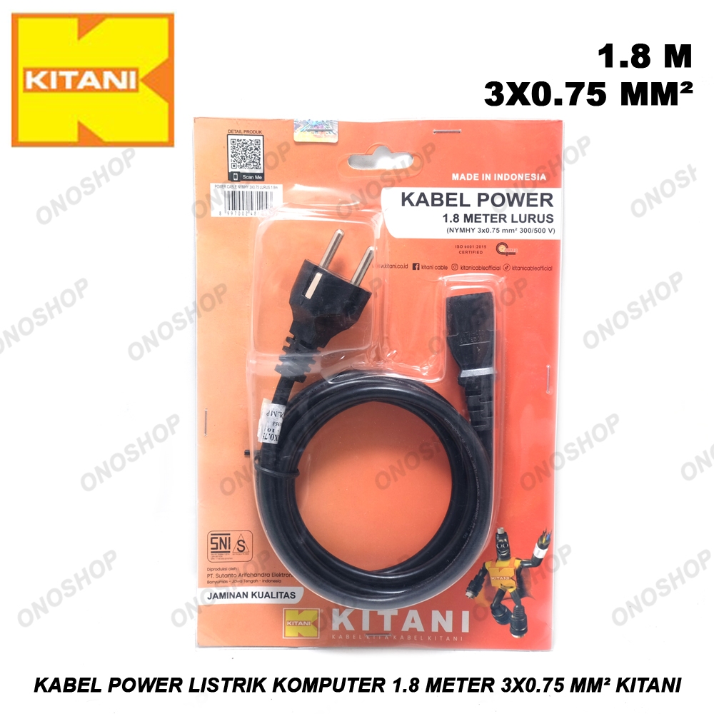 Jual Kabel Power Komputer Kitani 1,8 Meter | Shopee Indonesia