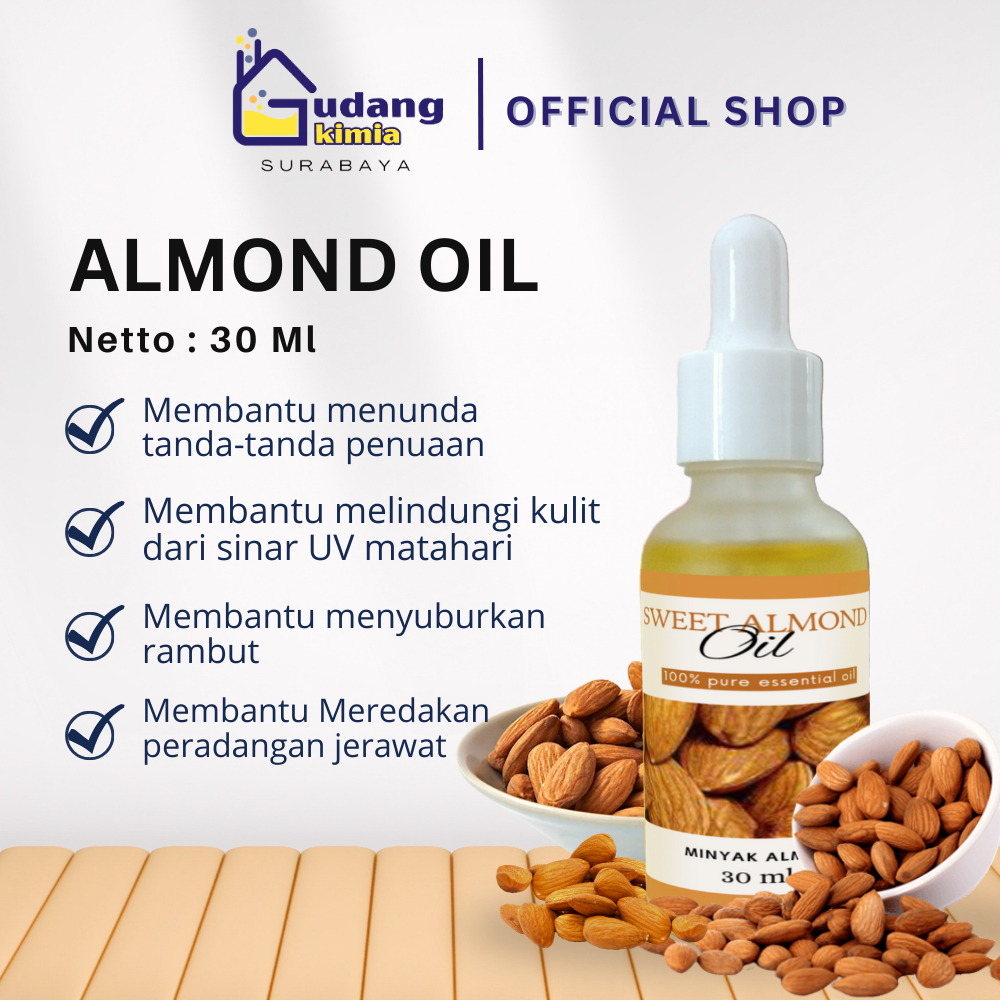 Jual Sweet Almond Oil / Minyak Almond / Carrier Oil 30 ML | Shopee ...