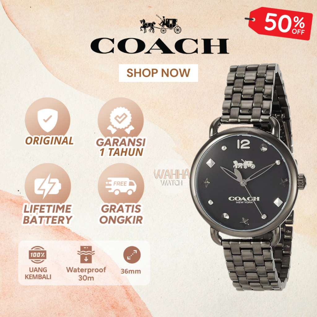 Jual [ORIGINAL]- [COD] Jam Tangan Wanita Coach New York Stainless Steel ...