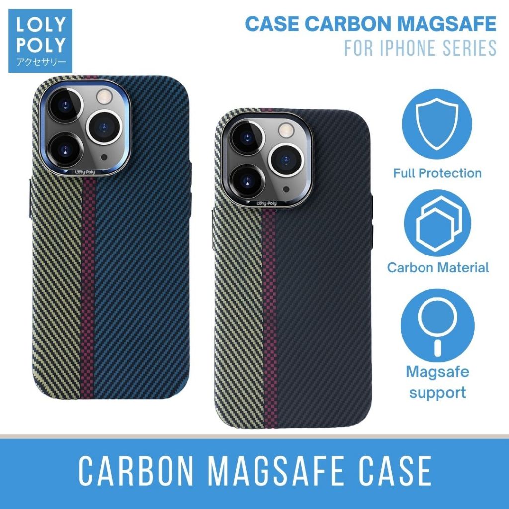 Jual LOLYPOLY Case Carbon Magsafe For iPhone Series | Shopee Indonesia