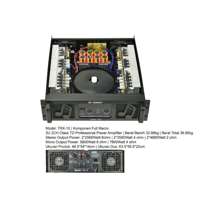 Jual Power db Voice TRX 10 Original Amplifier dBVoice TRX10 Class TD ...