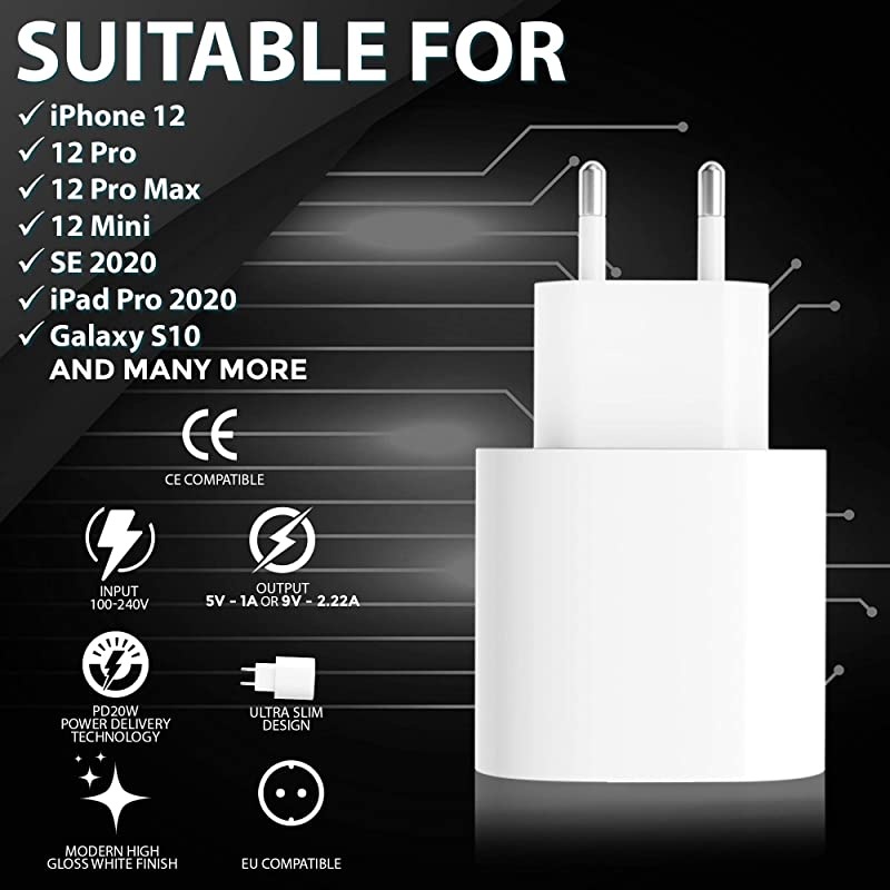 Jual USB-C Power Adapter 20 Watt (Fast Charging) | Shopee Indonesia