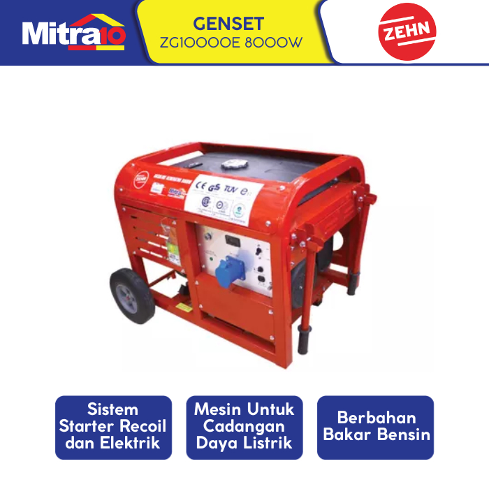 Jual Zehn Genset ZG10000E 8000 Watt Merah | Shopee Indonesia Jual Zehn Genset ZG10000E 8000 Watt Merah | Shopee Indonesia
