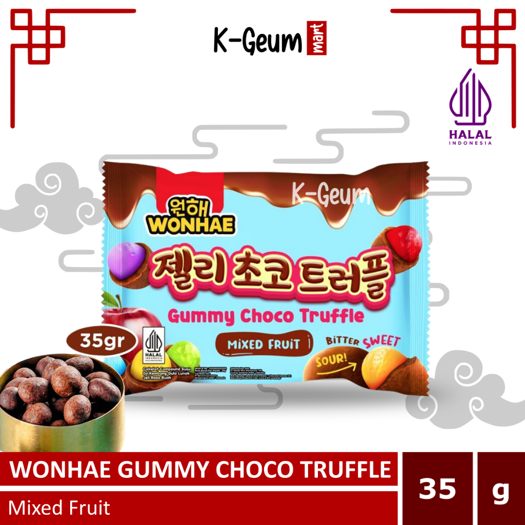 Jual Mujigae Wonhae Gummy Choco Truffle Mixed Fruit Korea Halal 35gr ...
