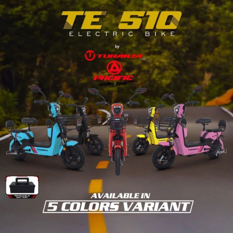 Jual Sepeda Listrik Pacific Turanza TE 510 Baterai 48V 12Ah Dengan Dinamo 500 Watt | Shopee ...