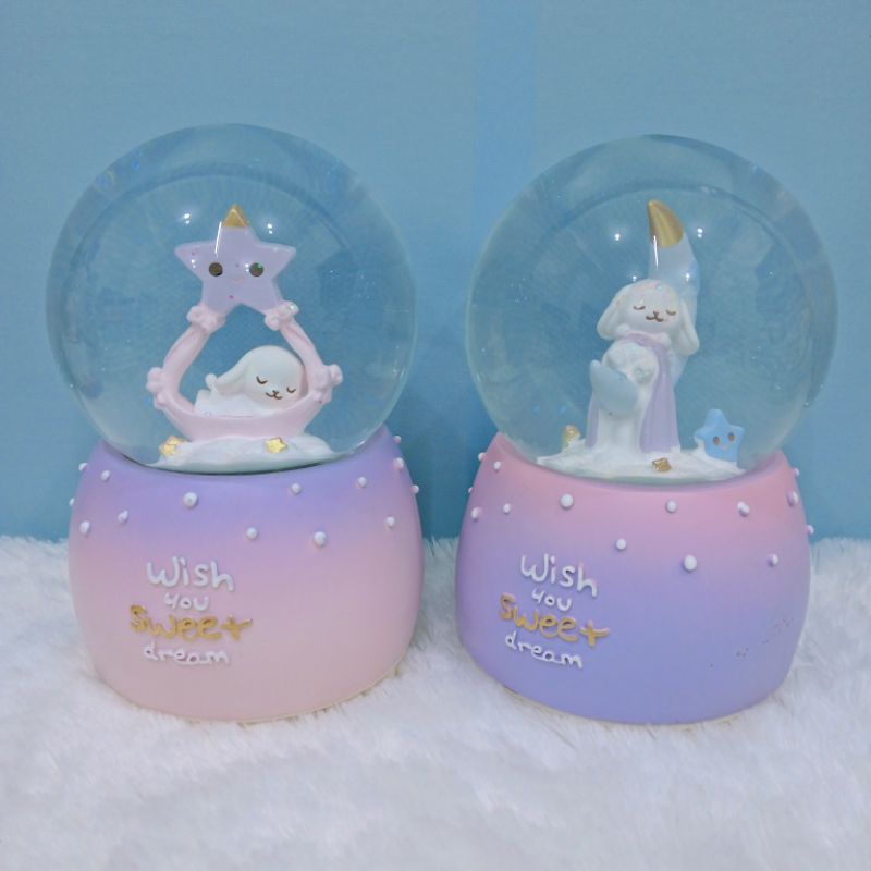 Jual Snowball / Pajangan Bola Kaca Musik Box Cinnamorol Wish You XL ...