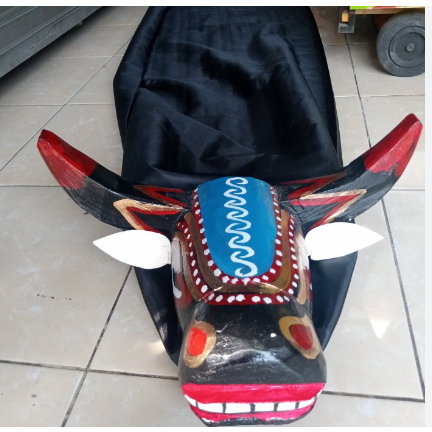 Jual PROMO⚡COD⚡Bantengan kayu / Bantengan Anak Bantengan Kayu motif ...