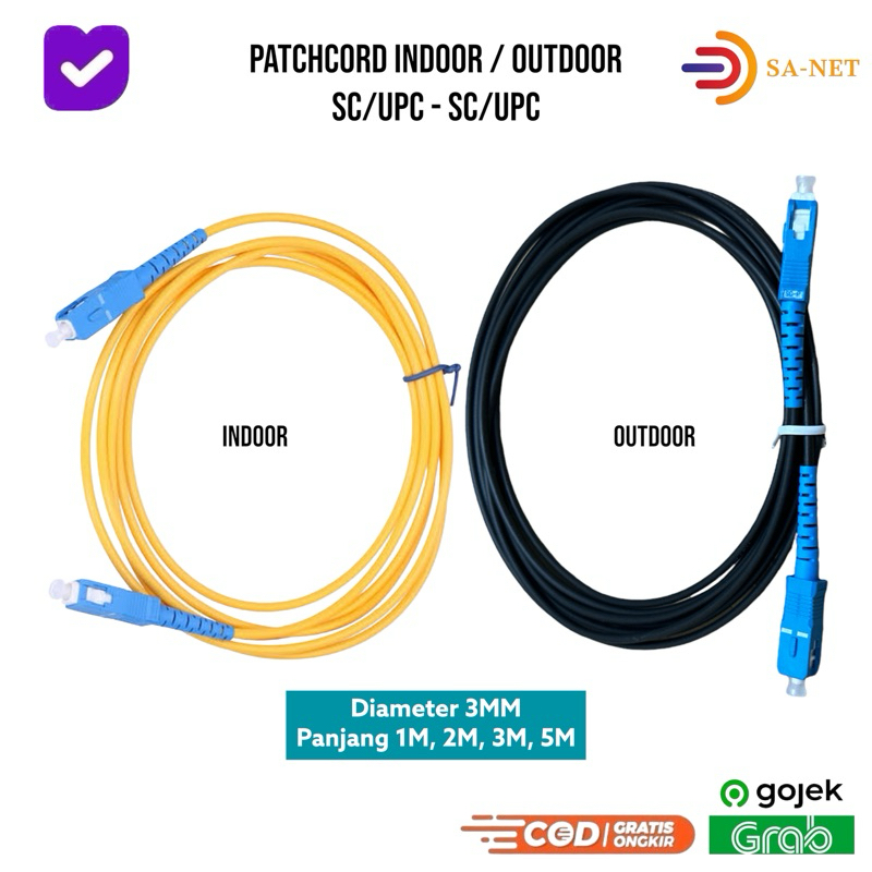Jual KABEL PATCHCORD SC/UPC - SC/UPC ( INDOOR / OUTDOOR ) [ PATCHCORE / PATCH CORE / PATCH CORD ...