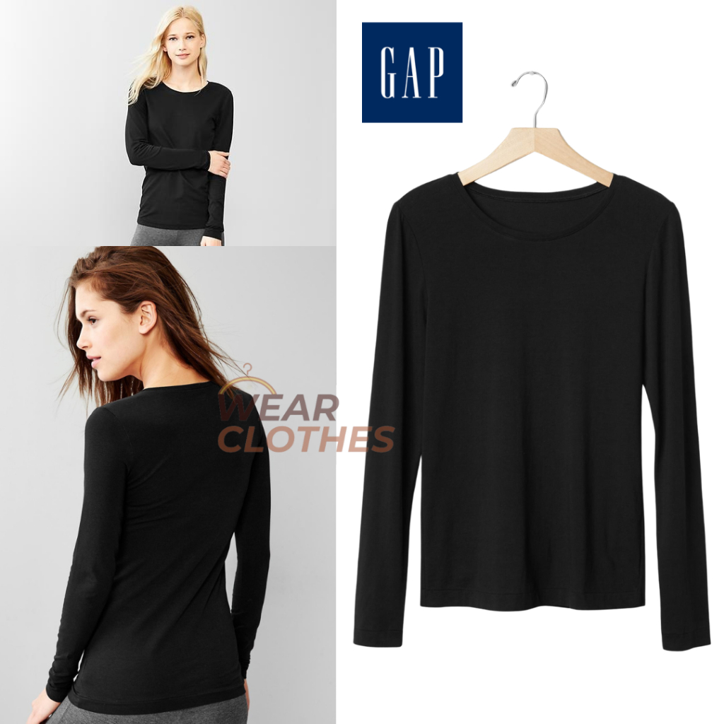 Jual Kaos Lengan Panjang Wanita [GAP Pure Body Long Sleeve] Kaos Lengan Panjang Cewek Motif ...