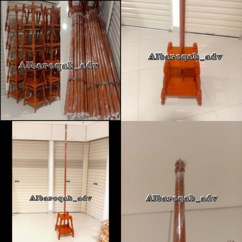 Jual Tiang Pataka Bendera Ruangan Lobang 1 satu,satu set Tatakan dan ...