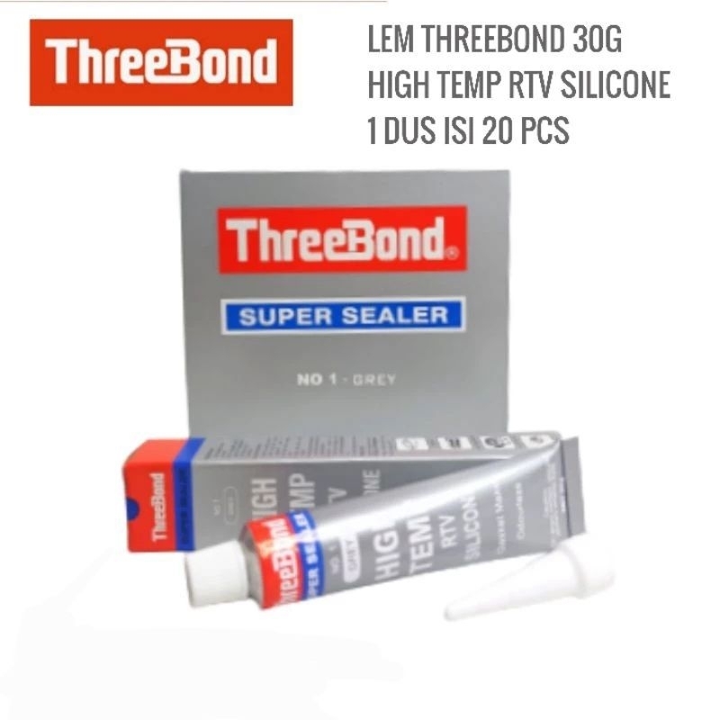 Jual Lem Three bond hi temp gasket paking super sealer RTV 30Gram Grey ...