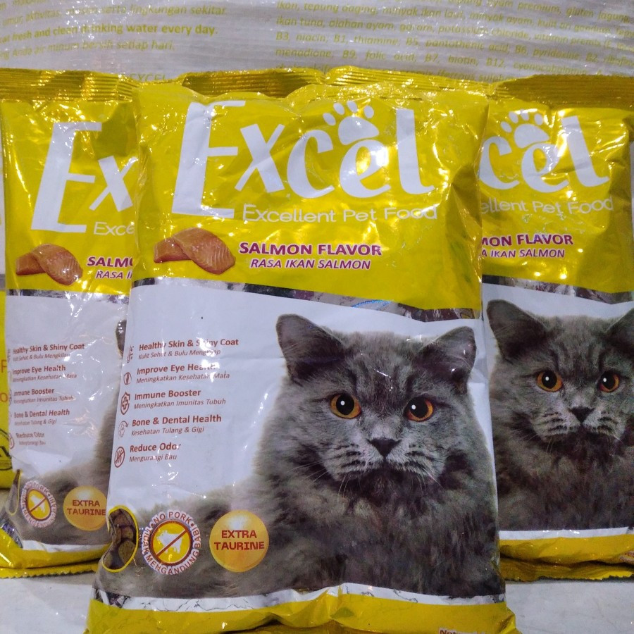Jual Excel cat salmon 500 gr x 2 pcs - Dry food makanan kucing excel ...