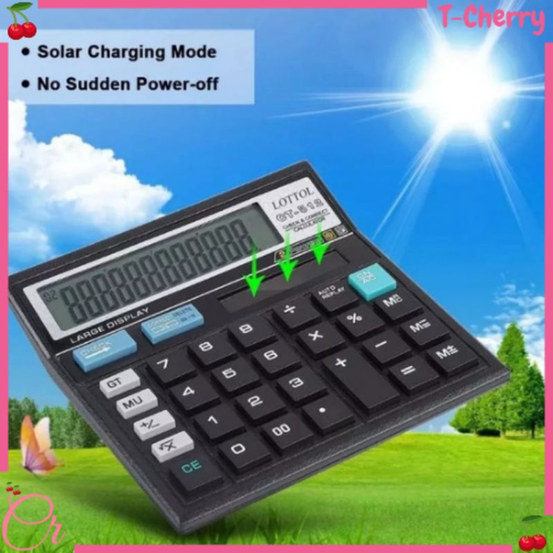 Jual Kalkulator Check dan Corret 12 Digit Kalkulator Layar Besar dual ...