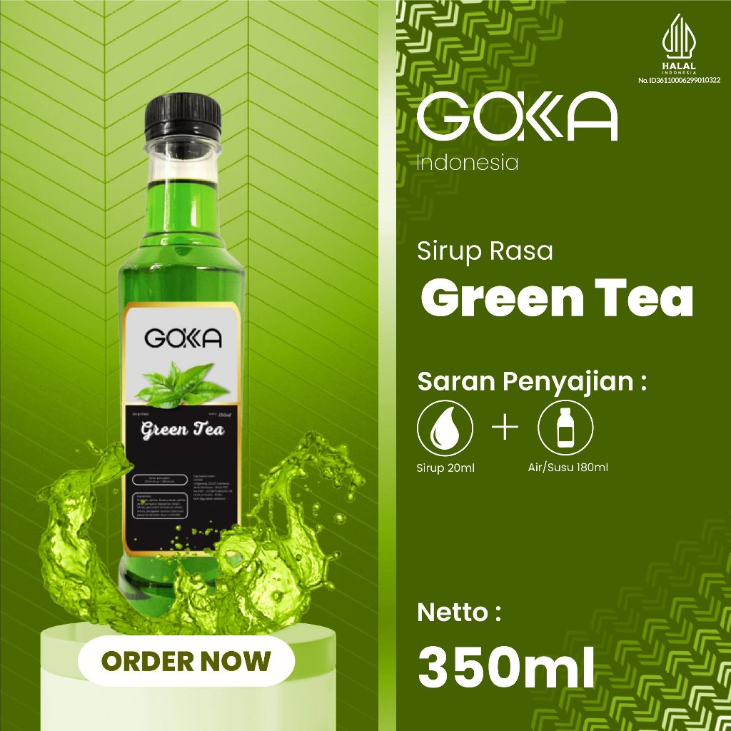 Jual Sirup Gokka Rasa Green Tea / Minuman Syrup Rasa Green Tea 350ml ...