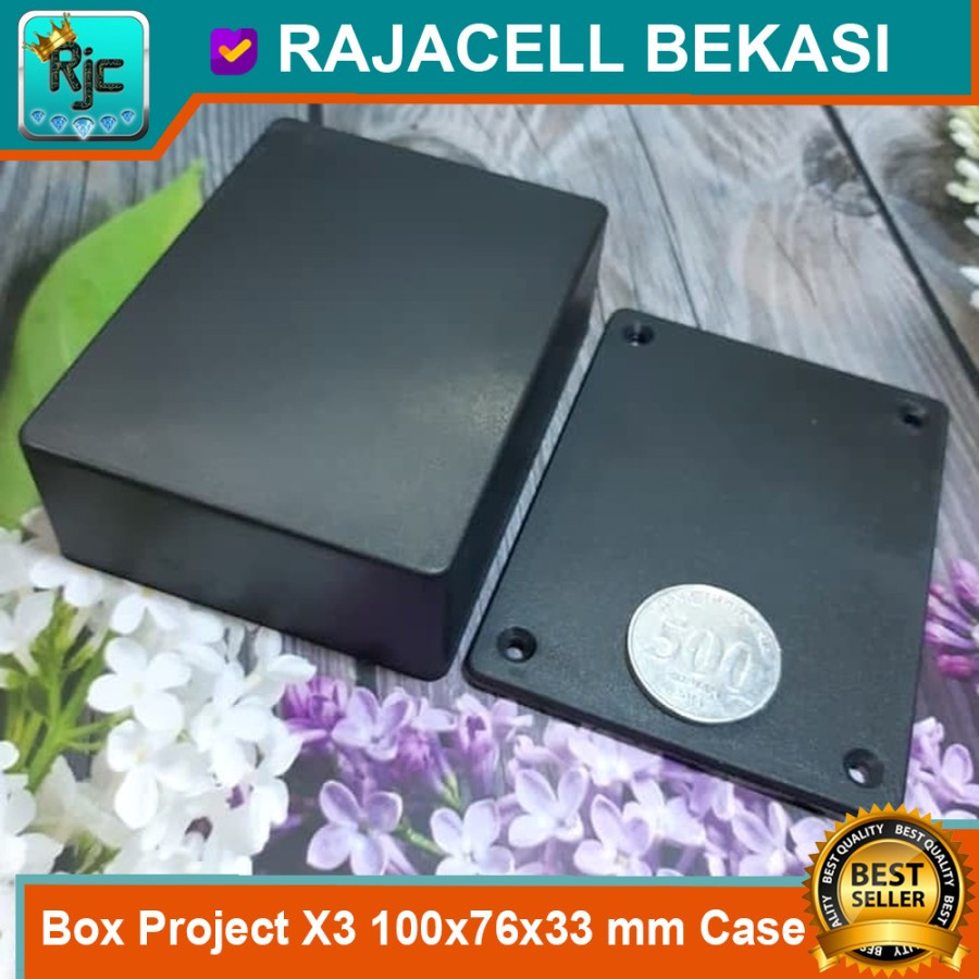 Jual Box Project X3 Hitam Plastik 100x76x33 mm Case Enclosure for ...