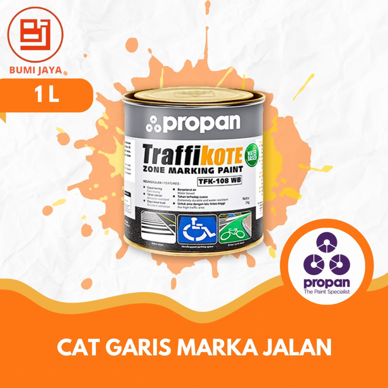 Jual Cat Marka Jalan Traffikote Propan Water Based 1L | Shopee Indonesia